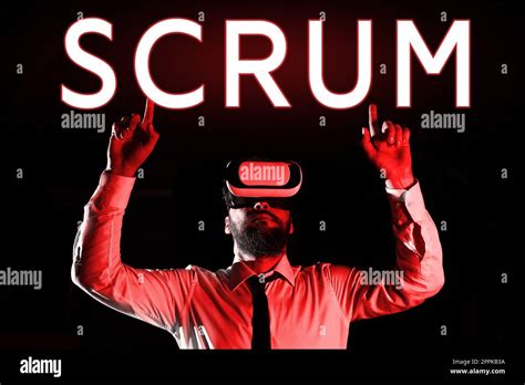 Hand Writing Sign Scrum Business Overview Handwriting As Distinct From