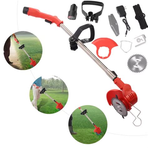 Cordless Electric Grass String Trimmer Lawn Edger Weed Wacker Cutter W