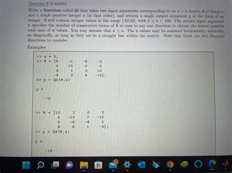 Solved Question 9 3 Marks Write A Function Called Q9 That