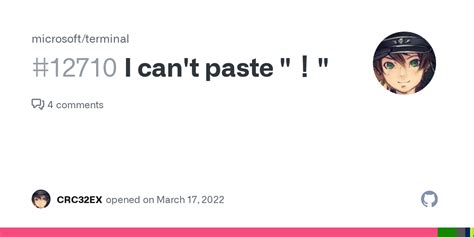 I Cant Paste ！ · Issue 12710 · Microsoftterminal · Github