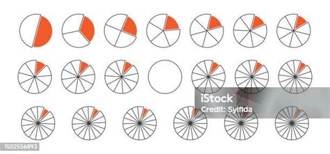 원 나누기 분수 파이 20 슬라이스 차트 벡터 아이콘 인포그래픽 조각 피자 20 부분 그래픽 라운드 일러스트레이션 피자에 대한 스톡 벡터 아트 및 기타 이미지 Istock