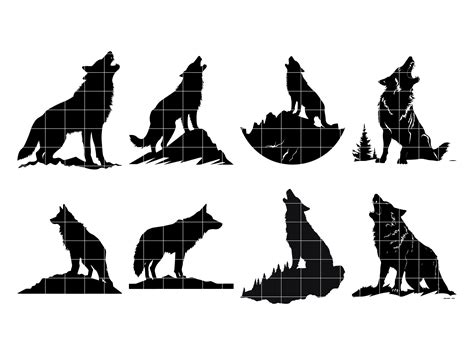 Wolf Silhouette Svg Wolf Svg Wolf Pack Svg Great Wolf Lodge Svg