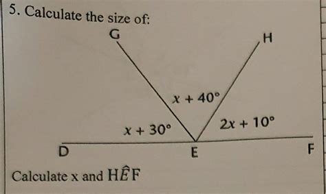 solved calculate the size of calculate x and hwidehat ef [math]