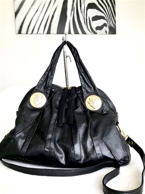 Gucci Hysteria Black Calfskin Leather Shoulder Bag