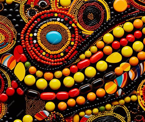 Premium Photo A Close Up Of A Colorful Beaded Wall Hanging On A Wall