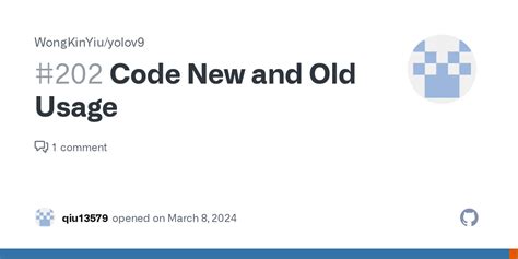 Code New And Old Usage Issue Wongkinyiu Yolov Github