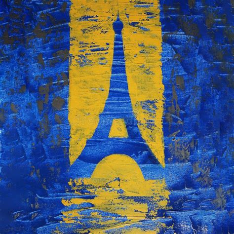La Tour Eiffel Dans La Peinture D Art De Paris Photo Stock Image Du Illustration Lumineux