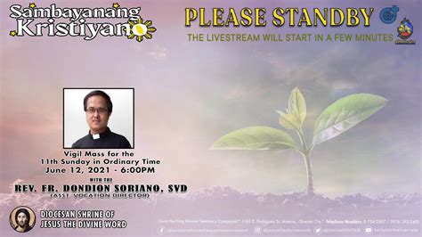 Live Now Ang Pagdiriwang Ng Banal Na Misa Sa Dambana Ni Hesus Sabado