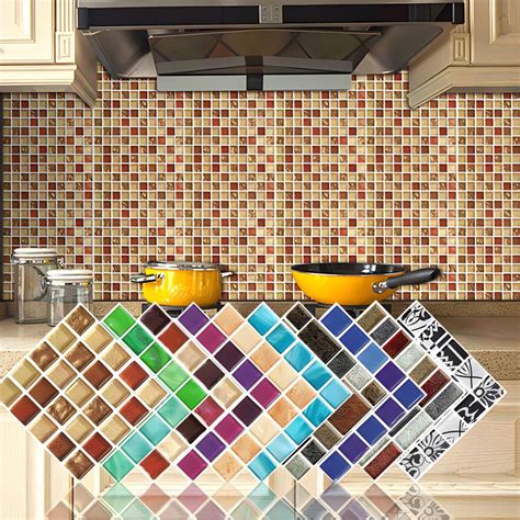 Pvc Peel And Stick Mosaic Tile Waterproof Mosaic Tile Wallpaper 3 Piece