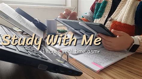 1 HOUR STUDY WİTH ME Real sound Background noise No music ASMR Note