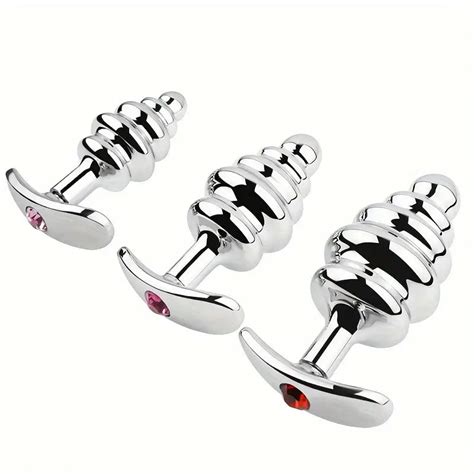 Anchor Shaped Metal Butt Plug Anal Sex Toy Threaded Metal Butt Plug