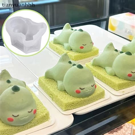 Tianyuanhhh Lying Dragon Kitty Milk Pudding Silicone Mold Custard Mold Cute Cartoon Jelly Cake