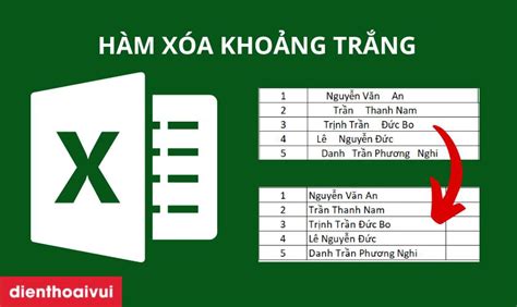 4 cách xóa khoảng trắng trong Excel chưa đến 10s