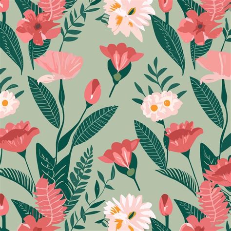 Premium Vector Seamless Background With Vase And Tropical Leaf Clay