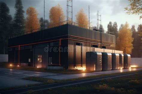 Capacitor Energy Storage In An Industrial Setting Stock Illustration Illustration Of Power