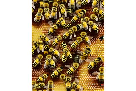 Bees In The Hive Background Graphic By L M Dunn · Creative Fabrica