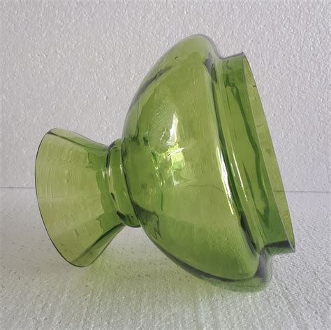 Vintage Green Glass Lamp Shade Fitter 4 2332 12 Cm Etsy