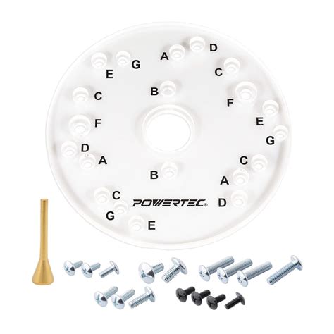 Powertec 6 1 2 Universal Router Base Plate W Centering Pin And Screws Clear Acrylic Sub Base