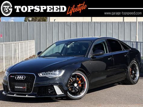 アウディ A6 2．8fsiクワトロ Rs6スタイルカスタム Workグノーシス20インチ オレンジキャリパーペイント ダウンサスローダウン