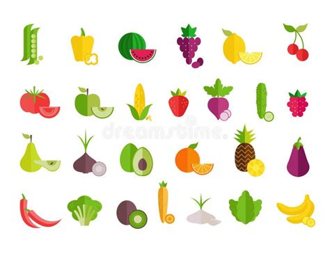 Obst Und Gem Se Vektor Stock Illustrationen Vektoren Kliparts 120
