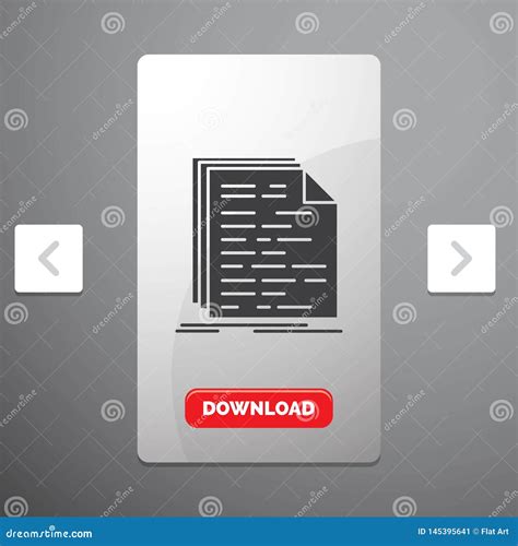 Code Coding Doc Programming Script Glyph Icon In Carousal
