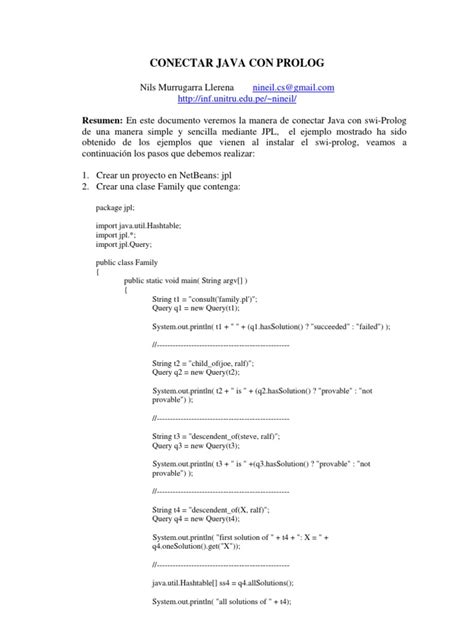 Java Y Prolog Pdf Áreas De Informática Tecnologías De La Información