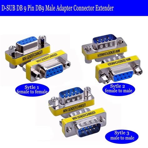 DB Pin RS Stecker Adapter Serial Male And Female Converter Com Port Pcs Mini Db Rs