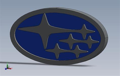 斯巴鲁标志 SOLIDWORKS 2014 模型图纸免费下载 懒石网