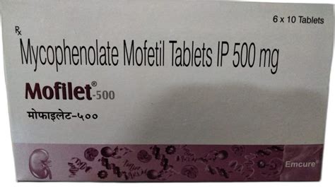 500mg Mofilet Mycophenolate Mofetil Tablets IP At Rs 1250 Box Chennai
