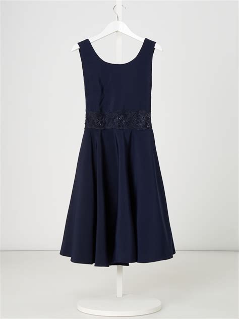 Gol Jurk Met Sierkralen In Marineblauw Online Kopen Pandc