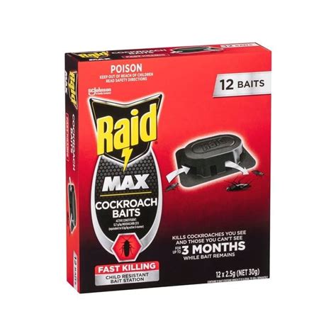 Raid Max Insect Cockroach Baits Traps 12 Pack Bunnings Australia