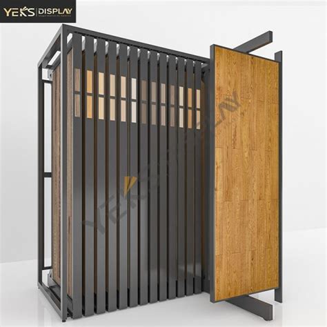 Wooden Door Sample Cabinet Door Display Racks For Showroom Yeks