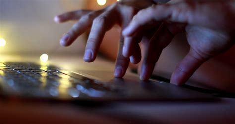 woman hands scrolling online at night on stock footage sbv 348551097