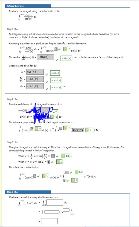 Solved Tutorial Exercise Evaluate The Integral Using The
