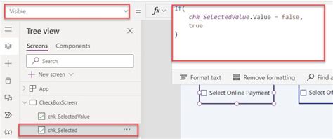 Power Apps Visible If Checkbox Is Checked