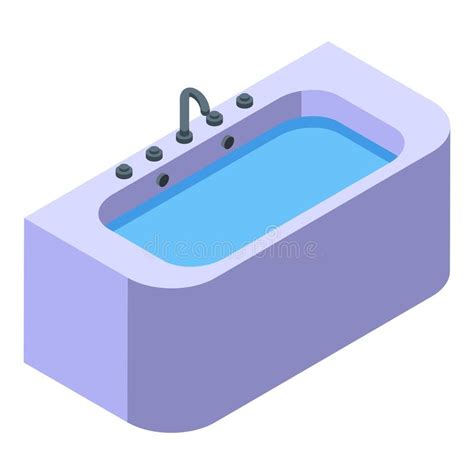 Spa Hydro Massage Icon Isometric Vector Health Bath Stock Vector
