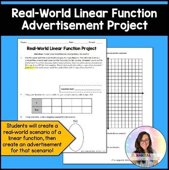 Real World Linear Function Advertisement Project By The Magical Math Teacher