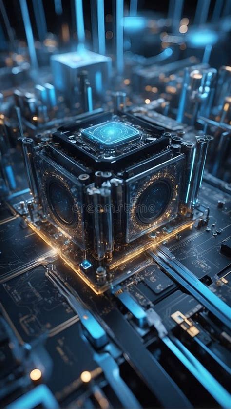 Qubit Symphony AI Crafted Quantum Imagery AI Generate Stock Photo