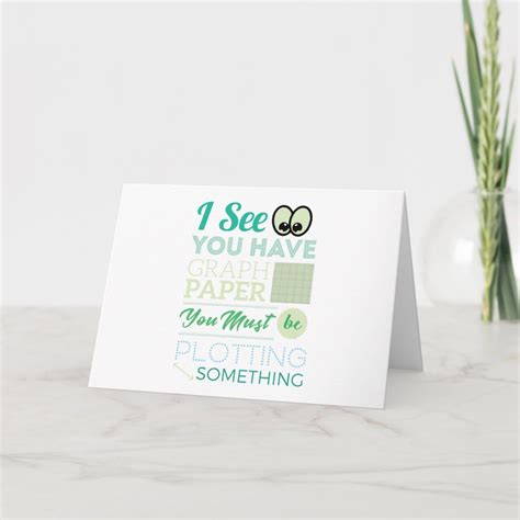 I See You Have Graph Paper Plotting Funny Math Holiday Card Zazzle