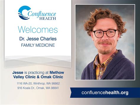 Confluence Health We Are Proud To Welcome Dr Jesse Charles To Our