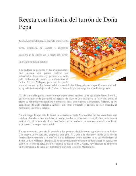 Calaméo Receta Con Historia Del Turrón De Doña Pepa