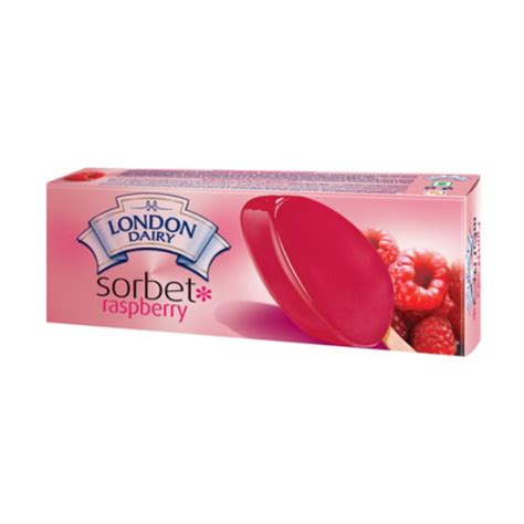 London Dairy Raspberry Sorbet Stick 100ml Crystal Frozen And Chilled