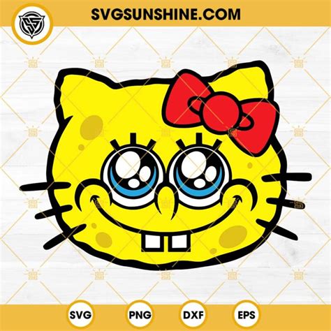 Hello Kitty Spongebob Svg Spongebob Squarepants Svg Hello Kitty Svg