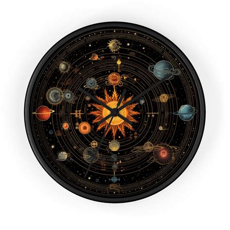 Exoplanetary Orbit Wall Clock 10 Artistic Space Design Silent