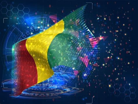 Premium Vector Guinea Vector Flag Virtual Abstract 3d Object From
