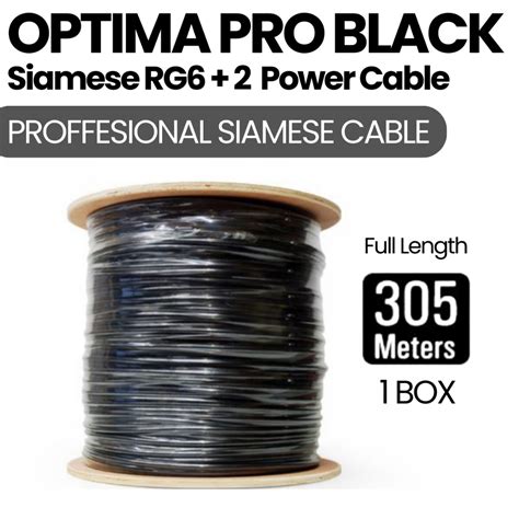 CCTV Optima Pro Siamese RG6 + 2 Power Cable 305 Meters | Shopee Philippines