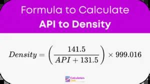 Api To Density Calculator