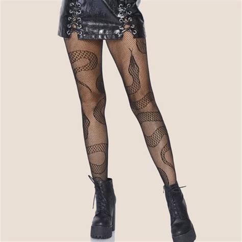 Snake Fishnets Eras Tour Snake Tights Women Reputation Look Etsy
