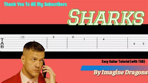 Sharks Imagine Dragons Guitar Tutorial Easy Tabs Youtube