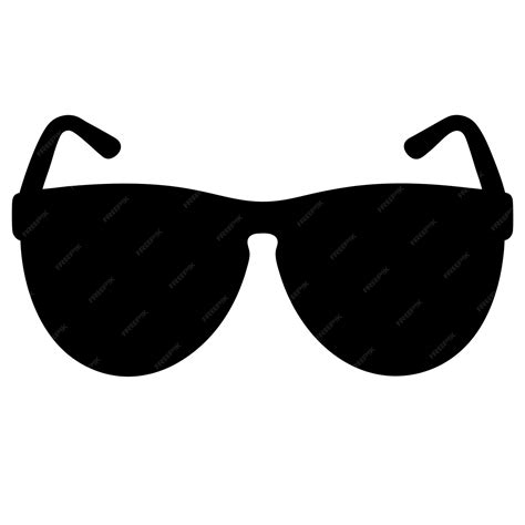 A Simple Sunglass Vector Silhouette White Background 14 Premium Ai